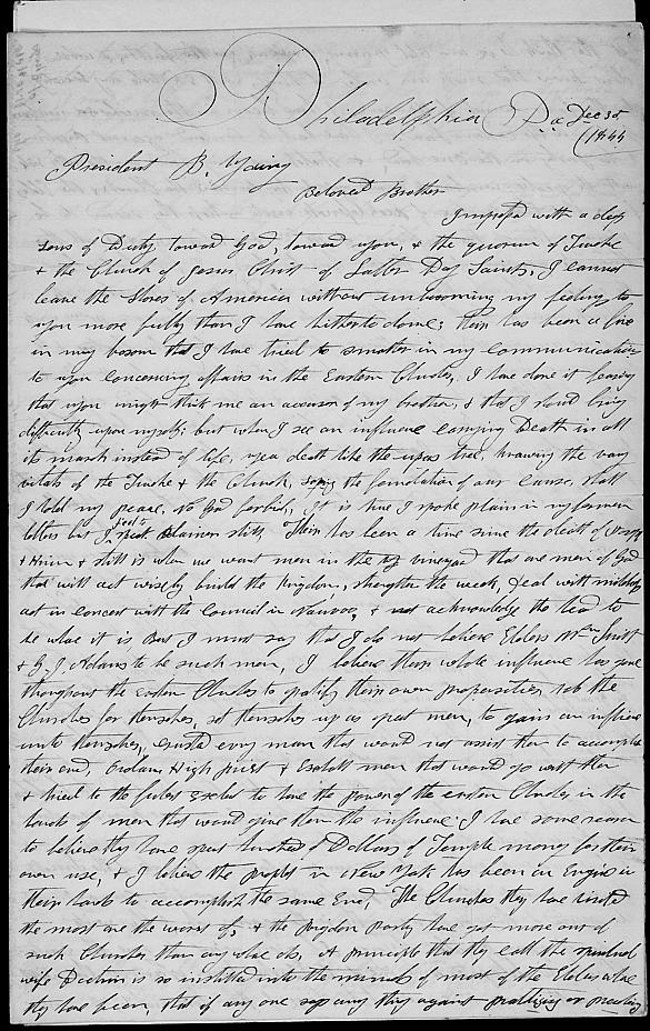 Day in Church History | Wilford Woodruff Papers